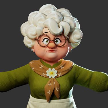 Grandma Cartoon Character - MLC Studio
